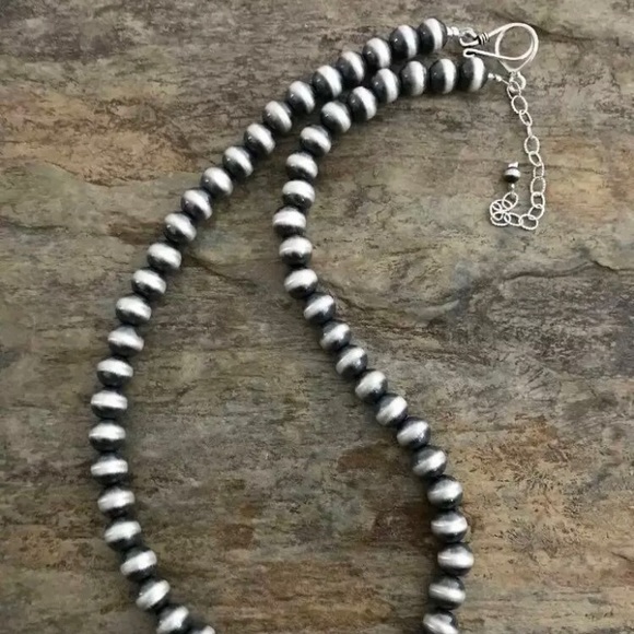 Jewelry | Sterling Silver 8 Mm Bead Necklace | Poshmark